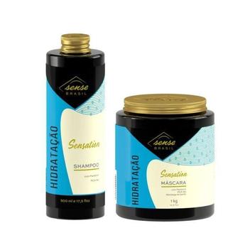 Kit de hidratação Sense Brasil Sensation (Shampoo 500ml + Máscara 500gr ...