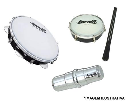 Kit de Instrumentos de Samba Torelli Pandeiro + Tamborim + Ganzá ...