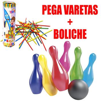 Kit de jogos boliche de brinquedo + pega varetas infantil - MINI TOYS ...