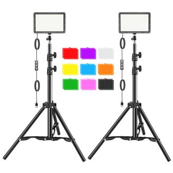 Kit de luz de vídeo LED Hagibis Studio Lights com suporte de tripé ...