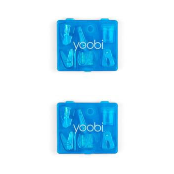 Kit de material de escritório Yoobi Blue Mini com tesoura, grampeador e ...