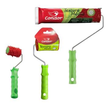 Kit de Rolos para Aplicar Textura 5CM 10CM 23CM Condor - Rolo de ...