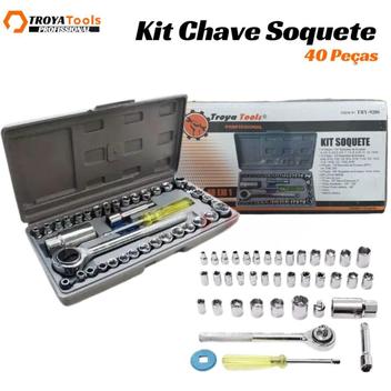 Kit De Soquete 40 Em 1 Troya Tools Try-9200 - Brasfort - Jogo de ...