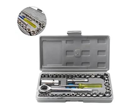 Kit de soquetes 40 peças 1/4'' e 3/8'' com maleta aiwa - Kit ...