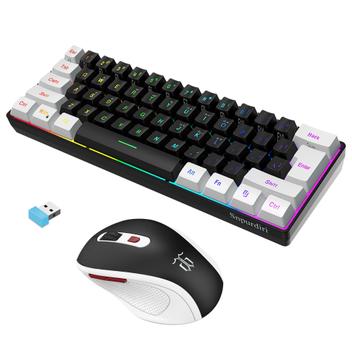 Kit de Teclado e Mouse para Jogos Sem Fio Snpurdiri 2.4G - Kit Gamer ...