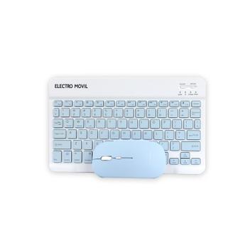 Kit de Teclado e Mouse Sem Fio Bluetooth - Iluminação Azul Claro - Kit ...