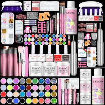 Kit de Unhas Acrílicas SAVILAND para Iniciantes - Com Broca e ...