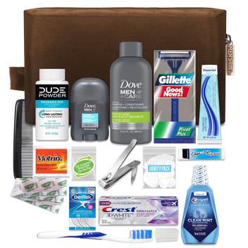 Kit de viagem, kits de conveniência, masculinos, premium, 20 peças ...