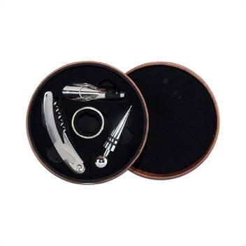 Kit de Vinho 4 Peças em Inox Estojo material sintético UnyHome - Kit ...