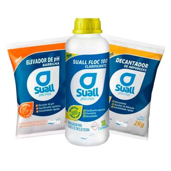 Kit decantador suall 2kg + elevador de ph + floc 100 1l - Kit de ...