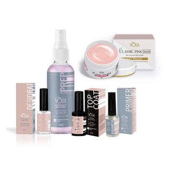 Kit design unha higienizante primer top cot desidrat gel classic pink ...