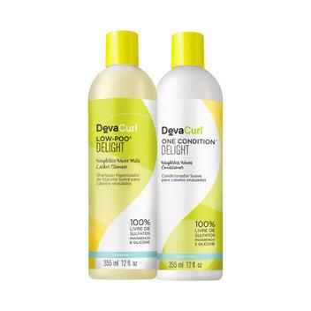 Kit Deva Curl Low Poo Delight Shampoo 355ml, Condicionador 355ml (2 ...