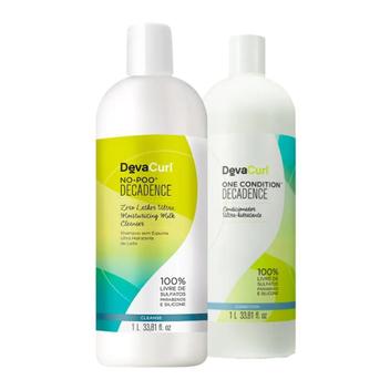 Kit Deva Curls Decadence No-Poo Shampoo 1L, Condicionador One condition ...