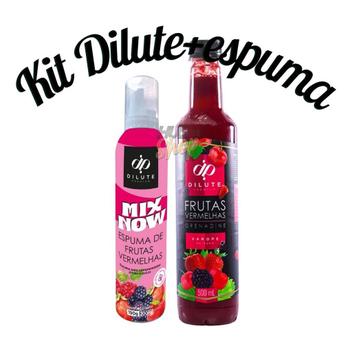 Kit Dilute + Espuma - Frutas Vermelhas - Dilute Premium - Xarope para ...
