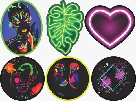 Kit Display De Mesa 6 Peças Para Festa Festa Neon Mdf - Juju Brasil ...