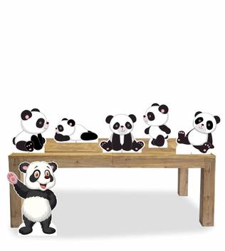 kit Display festa Panda 6 Displays - Dropx4 - Kit Decoração de Festa ...