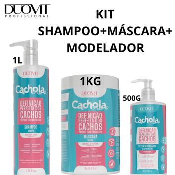 Kit Douvit Shampoo Máscara E Modelador Nutrição Profunda - Duovit - Kit ...