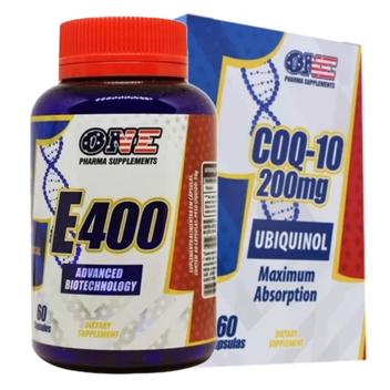 Kit E400 Vitamina E 400Ui + Coq-10 200mg Coenzima Ubiquinol 60 Cápsulas ...