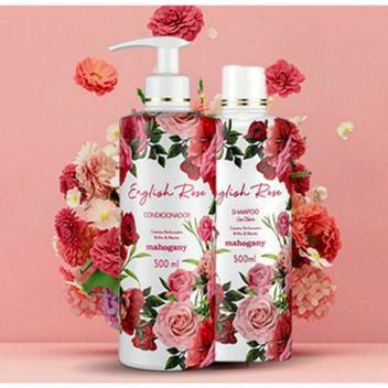 Kit English Rose Mahogany Shampoo 500ml + Condicionador 500ml - Kit ...