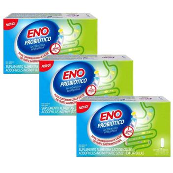 Kit Eno Probiótico Com 3 Caixas De 10 Cápsulas Cada - GSK - Sal de ...