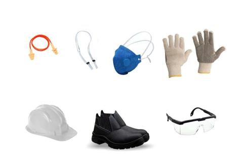 Kit EPI - Botina + Luva + Óculos de Proteção + Protetor Auricular ...