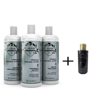 Kit Escova Progressiva Inteligente Alemã G Hair Inoar 1L - Alisamento ...