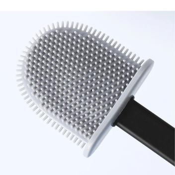 Kit Escova Suporte Sanitária Silicone Limpar Vaso Privada Banheiro ...