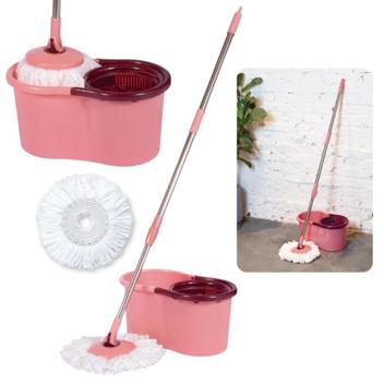 Kit Esfregao Mop Pocket Rosa 8 Litros Limpeza Pratica com Balde + Refil ...