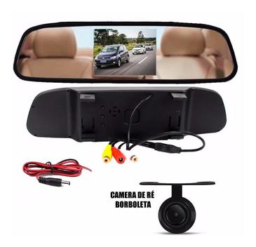 Kit Espelho Retrovisor Com Tela Lcd 4.3 + Camera Re Colorida - Diversos - Techone - Retrovisores ...