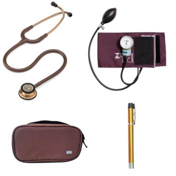 Kit Estetoscopio Littmann + esfigmo + case + Laterna - Cores Variadas ...