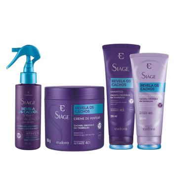 Kit Eudora Revela Os Cachos Sham+Cond+Creme De Pentear+Spray - Kit de ...
