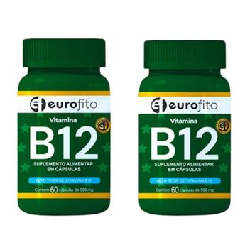 Kit EuroFito Vitamina B12 Com 2 Potes 60 Cápsulas Cada - Vitaminas A-Z ...