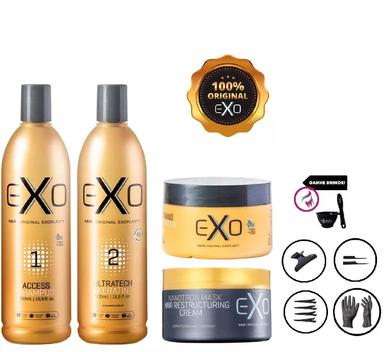Kit Exo 500ML e Máscaras de Hidratação e Reconstrução 250g - Exoplastia ...