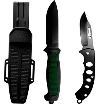 Kit Faca Tática Militar Com Bainha Canivete Xingu Caça Pesca - Faca ...
