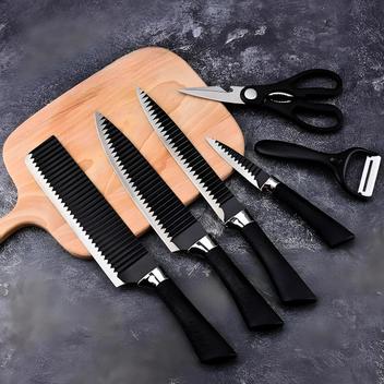Kit Facas 6 Peças de Churrasco e Cozinha Antiaderente - Henvo - Faca ...