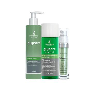 Kit Facial Mantecorp Glycare - Sabonete e Solução e Sérum - Kit de ...