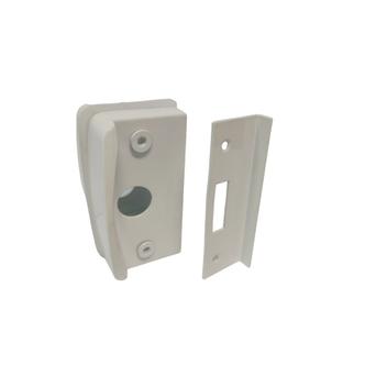 Kit Fechadura e Batente em Alumínio Branco Porta de Correr de 2 Folhas ...