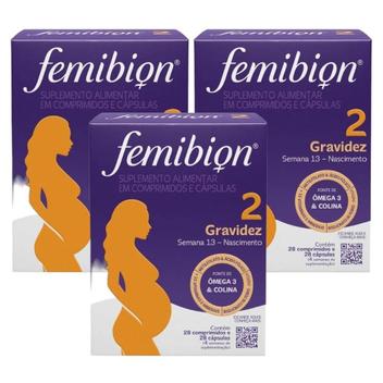 Kit Femibion Fase 2 Com 3 Caixas De 28 Comprimidos E 28 Cápsulas Cada ...