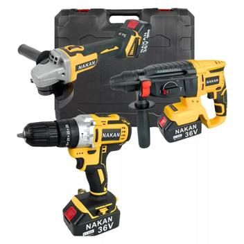 Kit Ferramentas 3 Em 1 Pecas a bateria Furadeira, Esmerilhadeira E ...