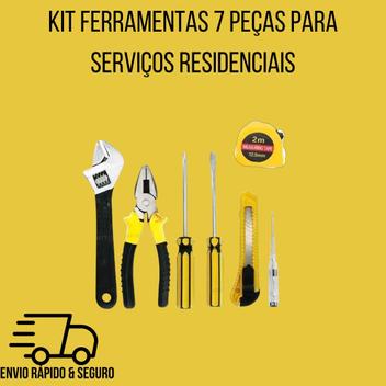 Kit Ferramentas 7 Peças para Serviços Residenciais - Online - Kit ...