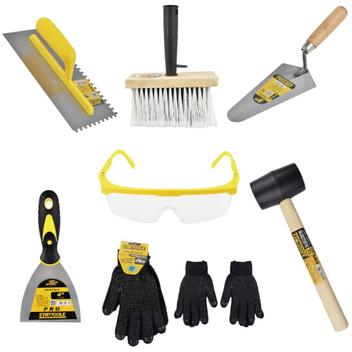 Kit Ferramentas Para Obra Pedreiro Reforma 7 Peças Profissional ...