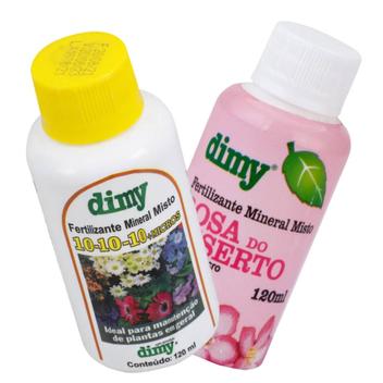 KIT Fertilizantes NPK 10-10-10 + Rosa do Deserto (120ML)DIMY - Adubo ...
