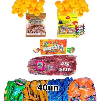 Kit Festa 40 Chips Mix 40Un Bala Erlan Frutas, Nucita, - Aritana ...