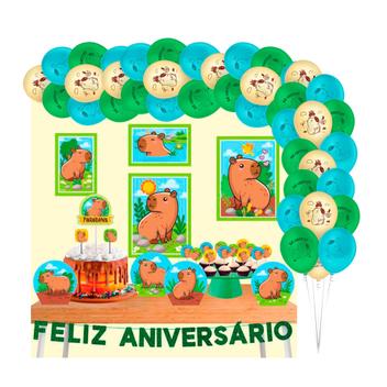 Kit festa Capivara Decoração Aniversário completo + balão - Piffer ...
