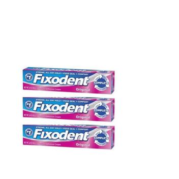 Kit Fixodent Original com 68g com 3 unidades 68g cada - Fixador de ...