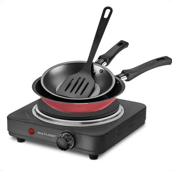 Kit Fogão Elétrico Easy Cook 220V 1 Boca Prático - Multilaser + Kit ...