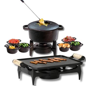 kit Fondue 1,7 L Com 6 Malgas Mais Rechaud Chapa De Ferro Fundido ...
