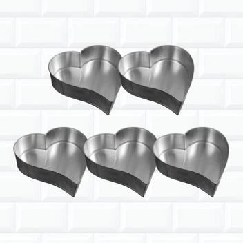 Kit Forma De Bolo Coração 5 Peças Bolo De 1 Kg Confeitaria - Geral ...