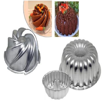 Kit Formas de Bolo Decoradas, Forma Suiça + Forma Vulcão Alumínio ...