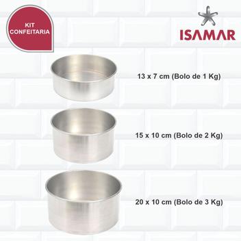 Kit Formas Redondas Para Bolo 1kg 2kg 3kg - Isamar - Formas e Assadeiras - Magazine Luiza
